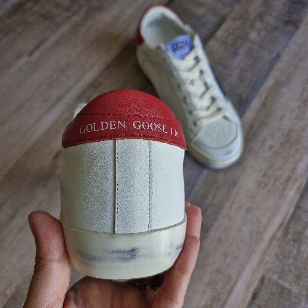 Golden Goose blanca estrella glitter azul - Dnordicos